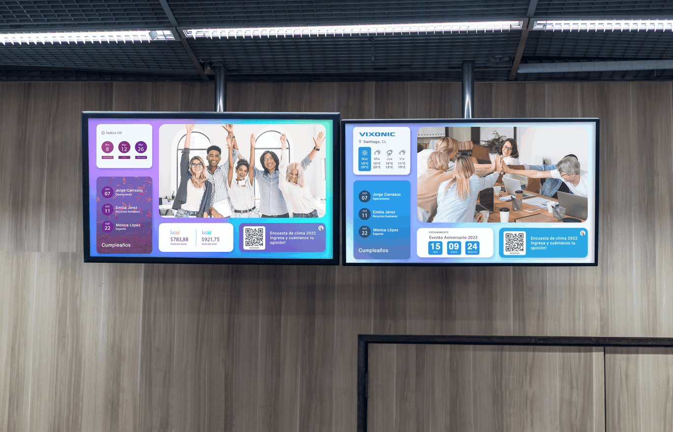 Integraciones de clima para tus murales digitales | Vixonic